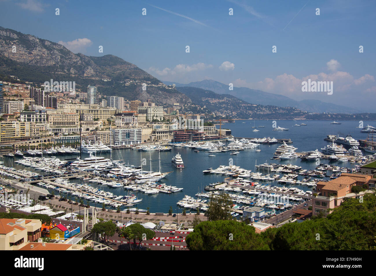 Wide Monaco view from the castle to the port Stock Photo - Alamy