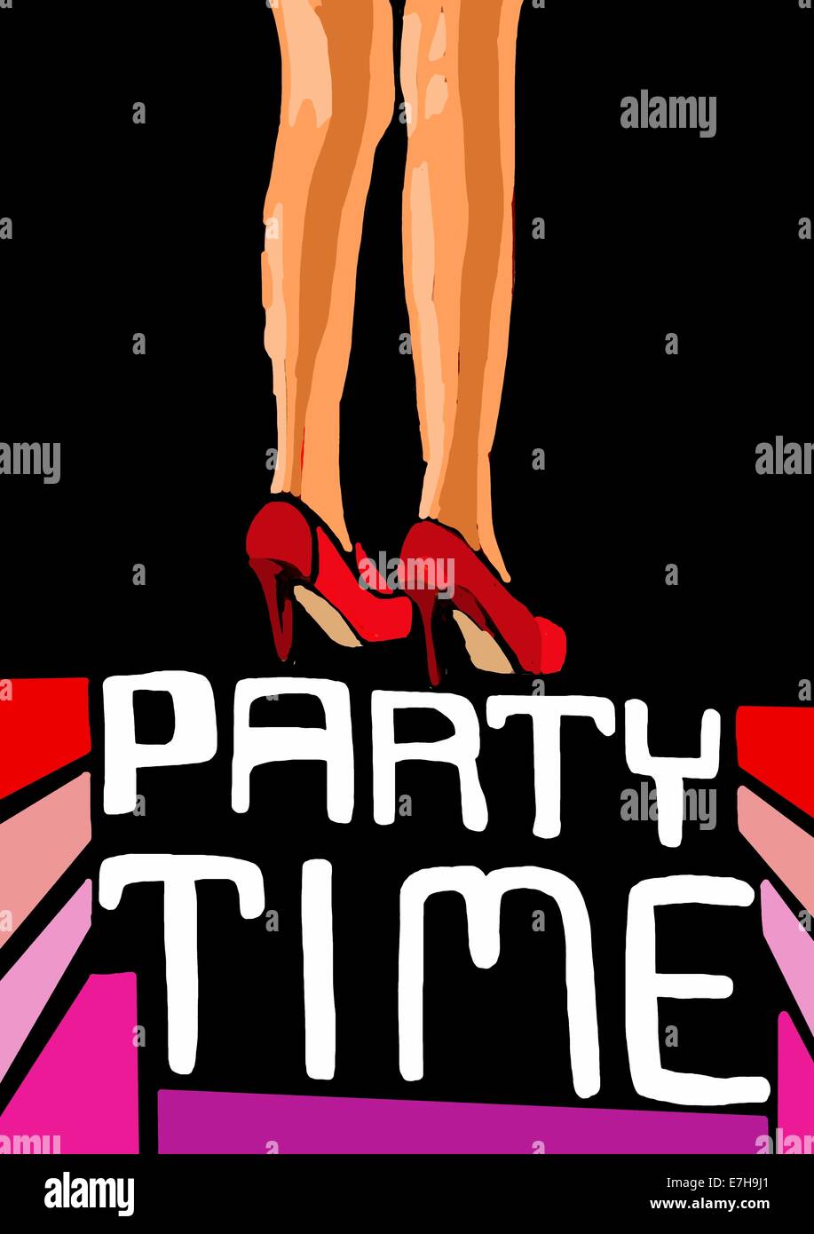 Party time card art hi-res stock photography and images - Alamy