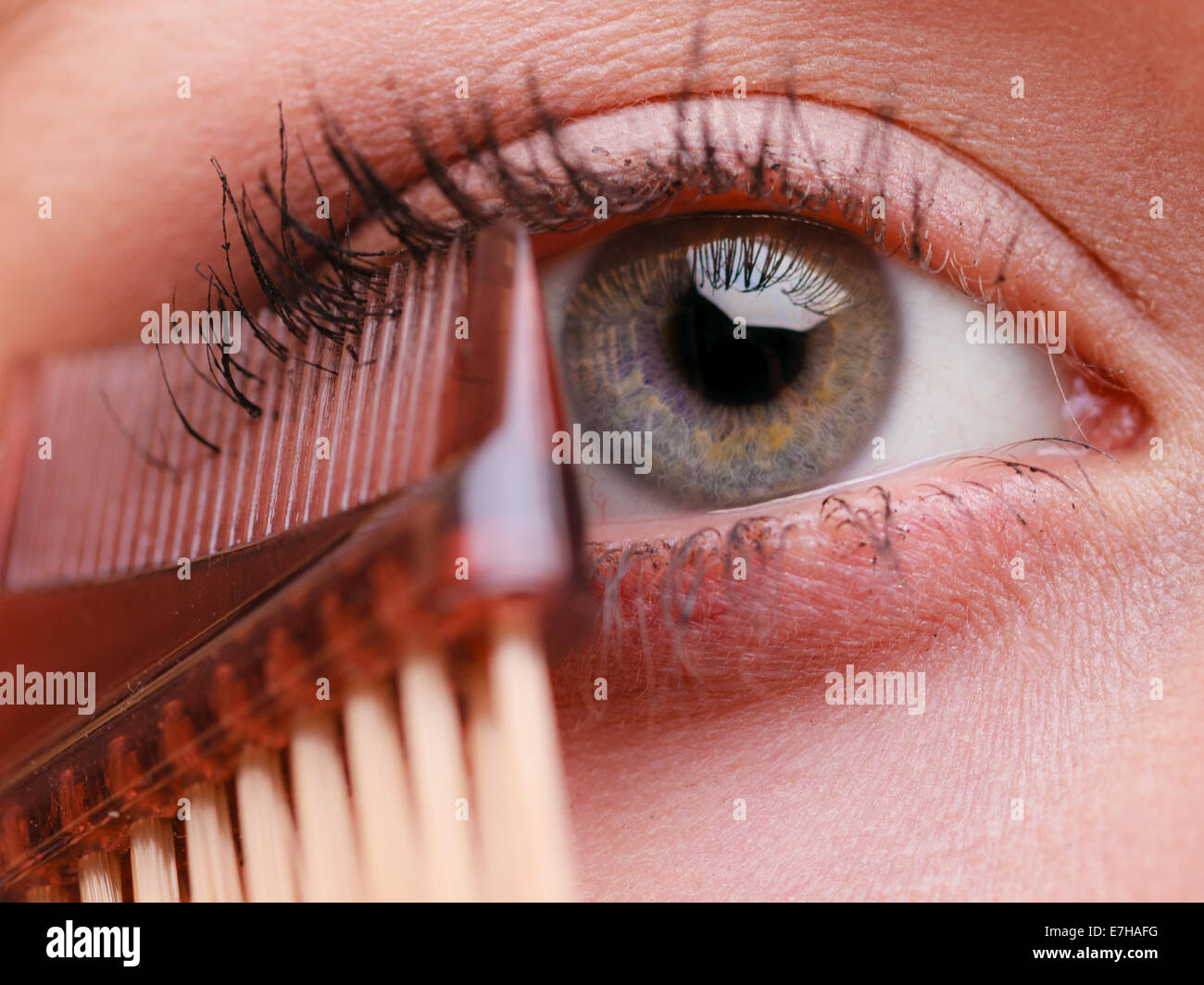 Cosmetic beauty procedures and makeover concept. Closeup part of woman ...