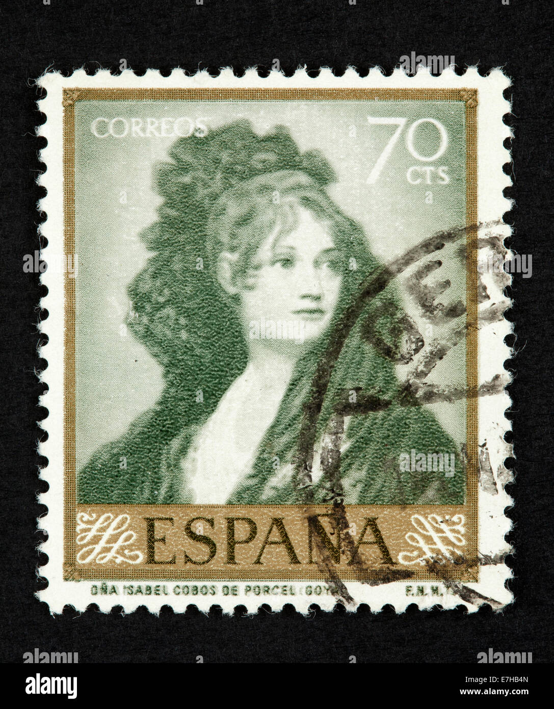 Spanish postage stamp Stock Photo - Alamy