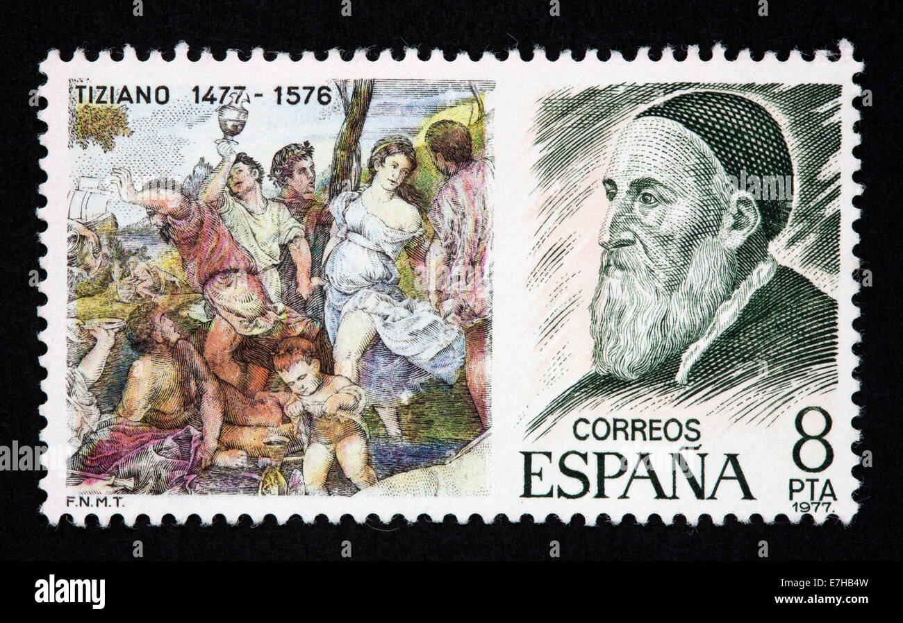 Spanish postage stamp Stock Photo - Alamy