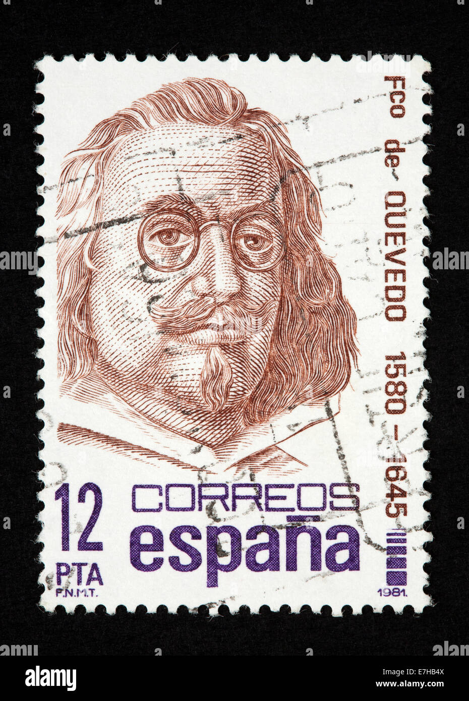Spanish postage stamp Stock Photo - Alamy