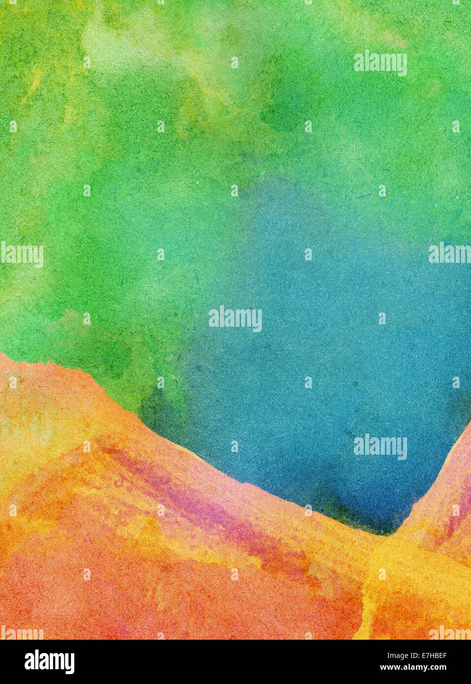 Abstract watercolor sun, colorful summer background Stock Photo - Alamy