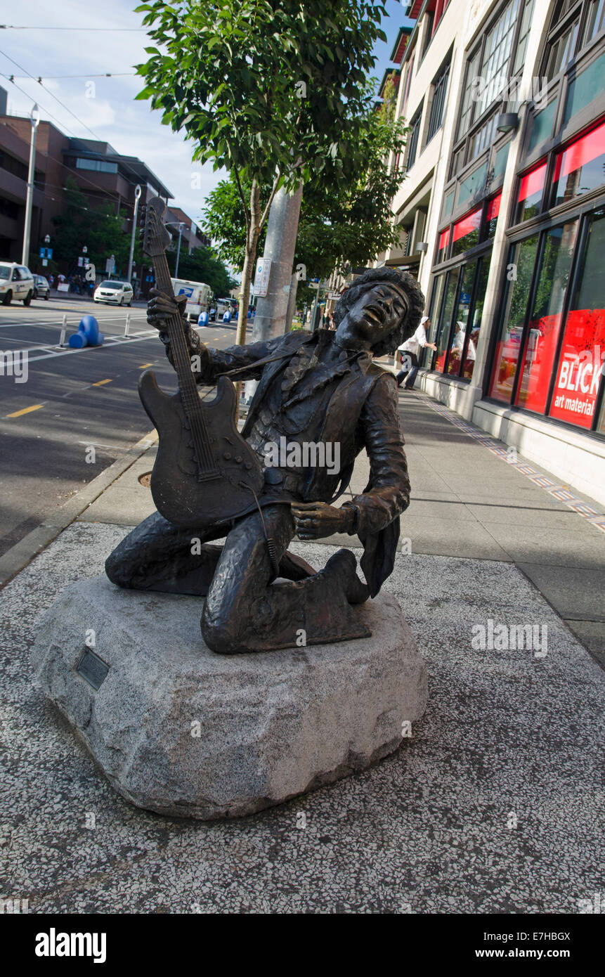 Jimi hendrix statue seattle hi-res stock photography and images - Alamy