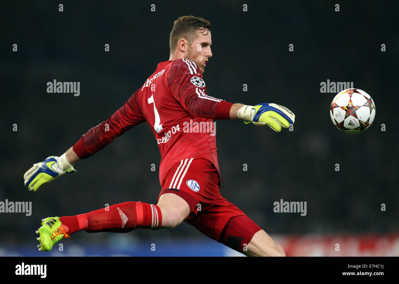 London, Britain. 17th Sep, 2014. Schalke's goalkeeper Ralf Faehrmann ...