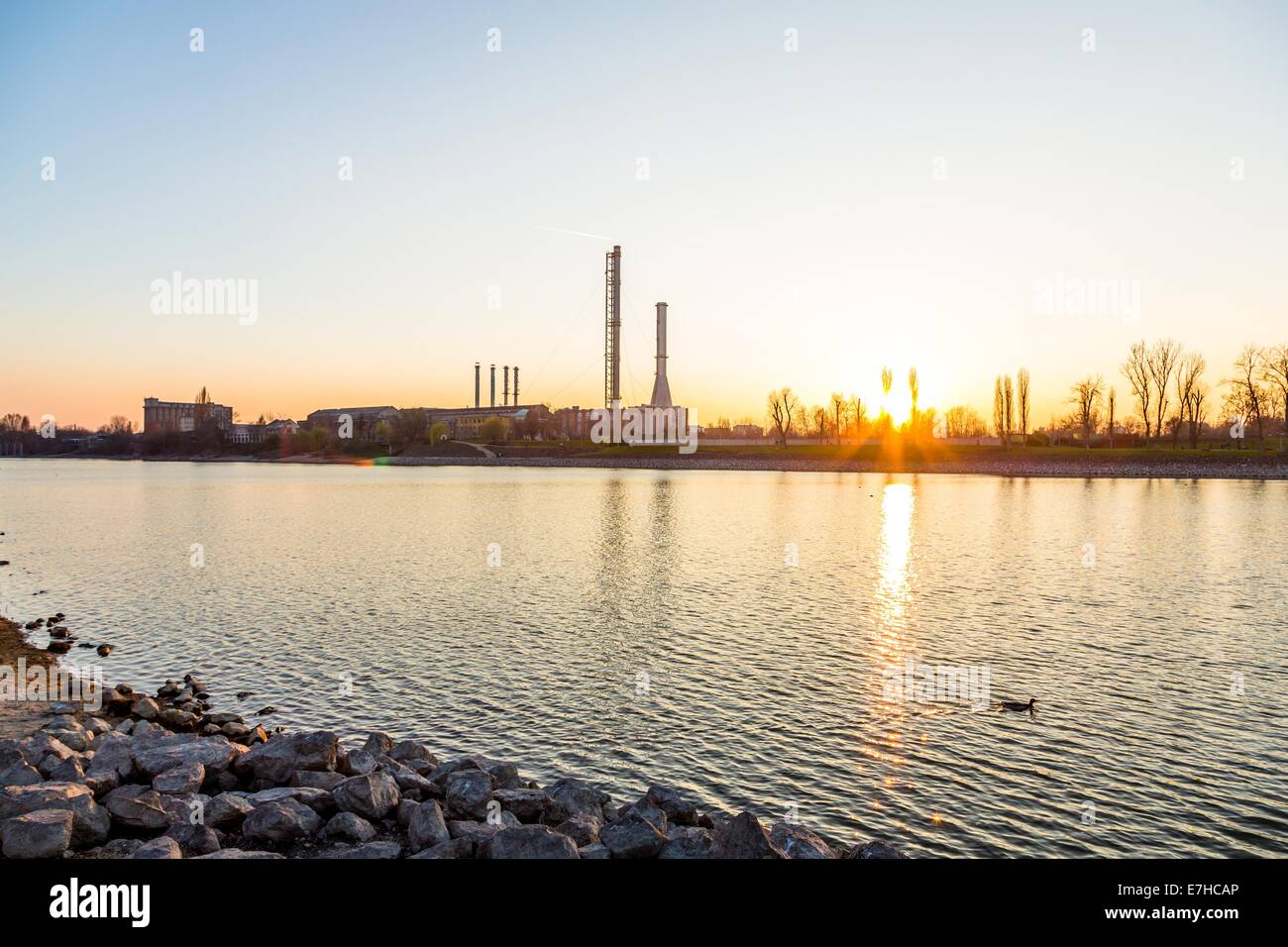 Urban landscape with factory Stock Photo - Alamy