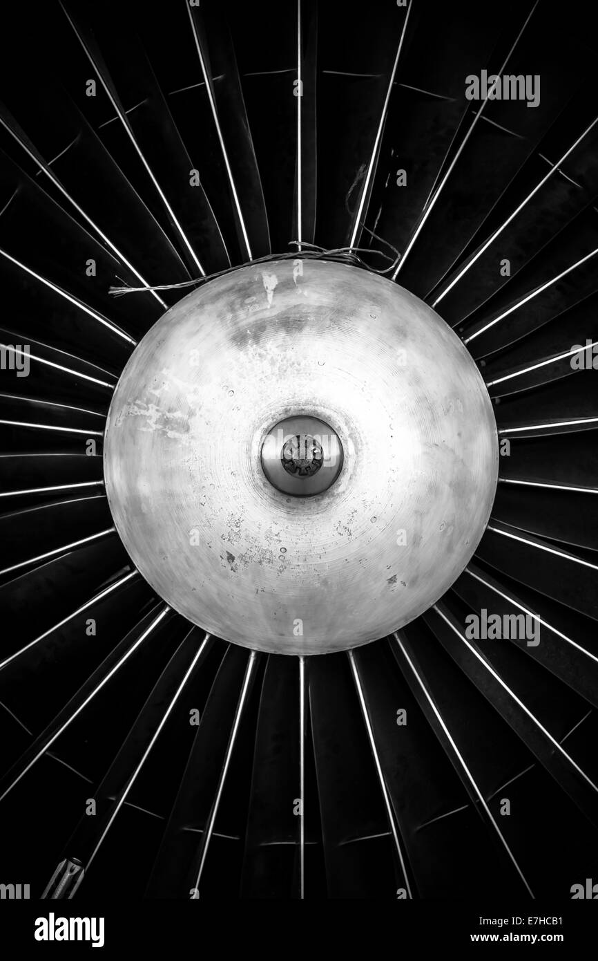 Parts of a jet engine Black and White Stock Photos & Images - Alamy