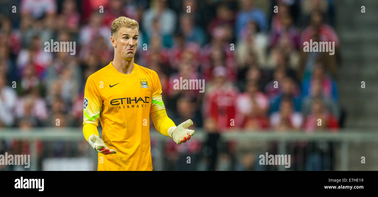 Munich, Germany. 17th Sep, 2014. Manchester's goalkeeper Joe Hart ...