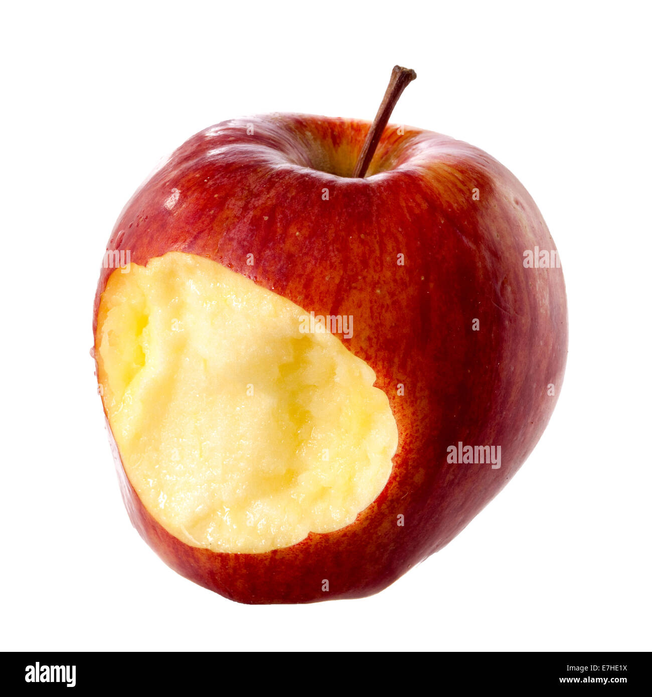 red apple being eaten Stock Photo - Alamy