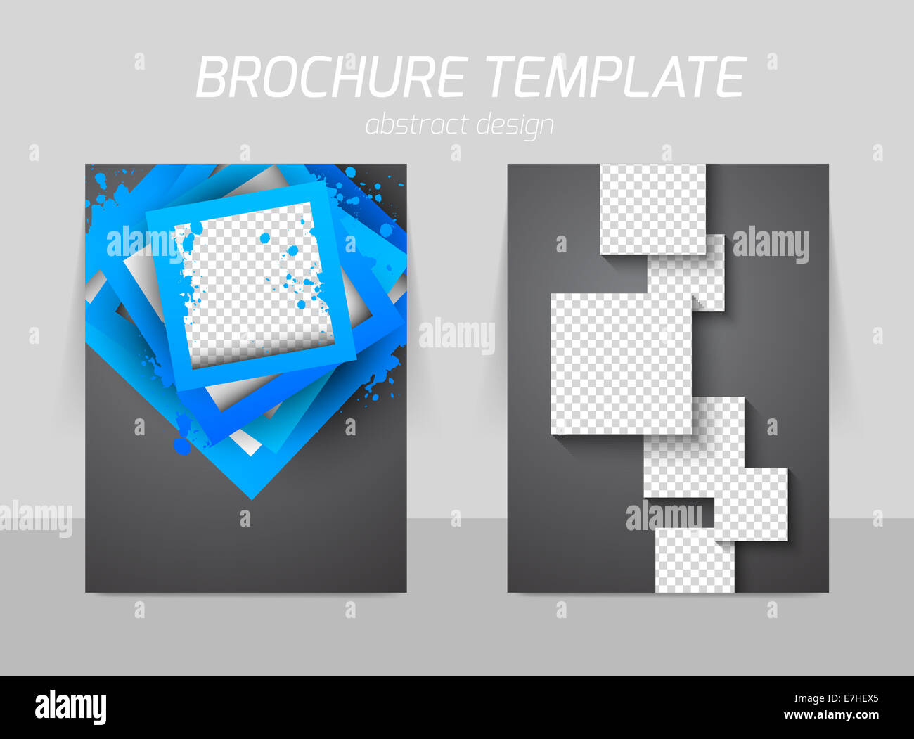 Flyer back and front template design Stock Photo - Alamy