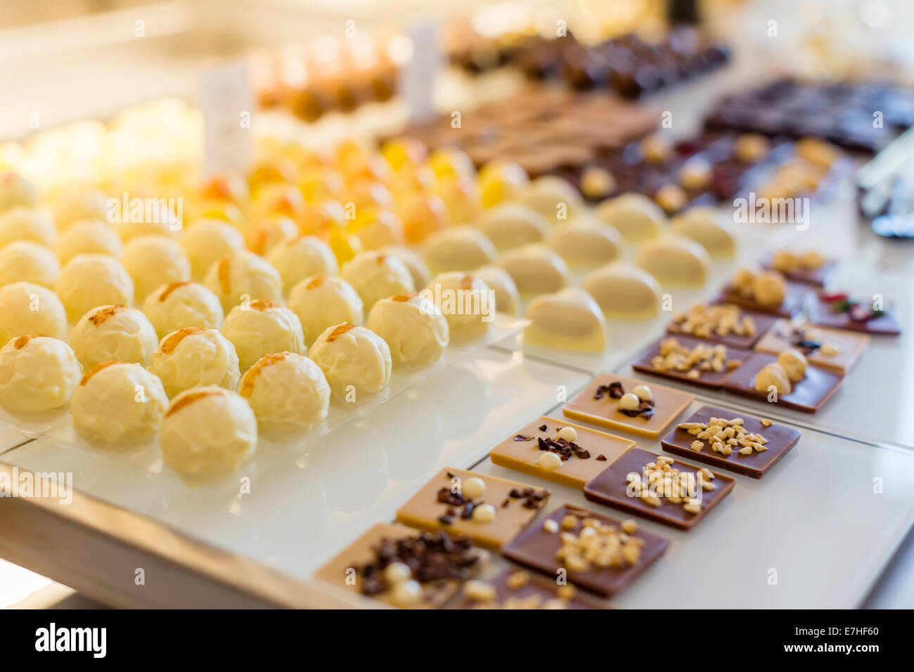 Chocolate candy buffet Stock Photo - Alamy