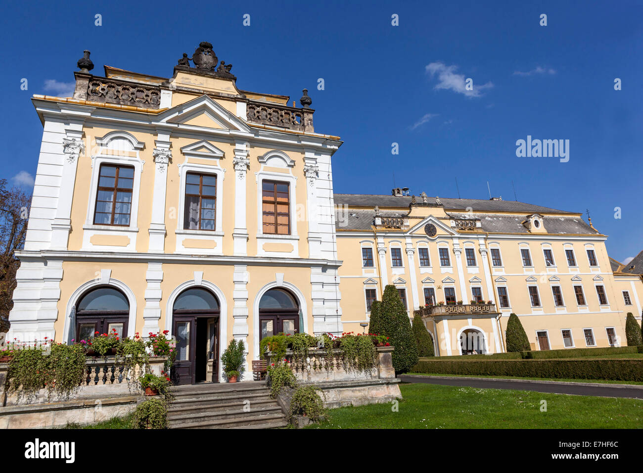 Baroque castle, Lysa Nad Labem, Czech Republic Stock Photo - Alamy