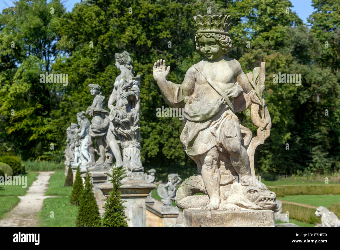Baroque castle, Lysa Nad Labem, Czech Republic Stock Photo - Alamy