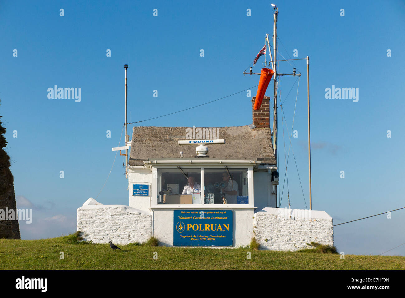 Polruan Coast Guard lookout station (keeps watch over the sea at the ...