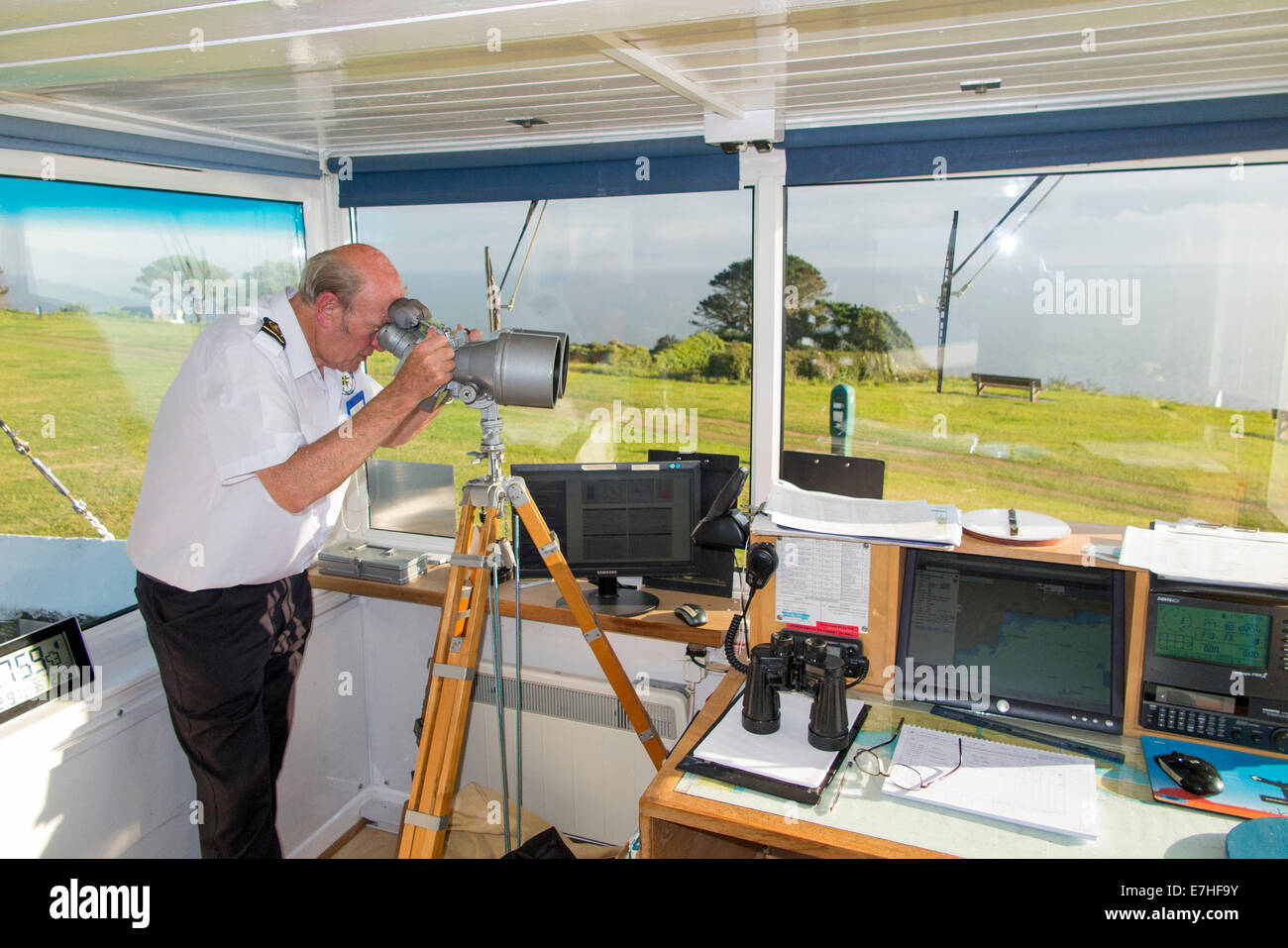 Polruan Coast Guard lookout station (keeps watch over the sea at the ...