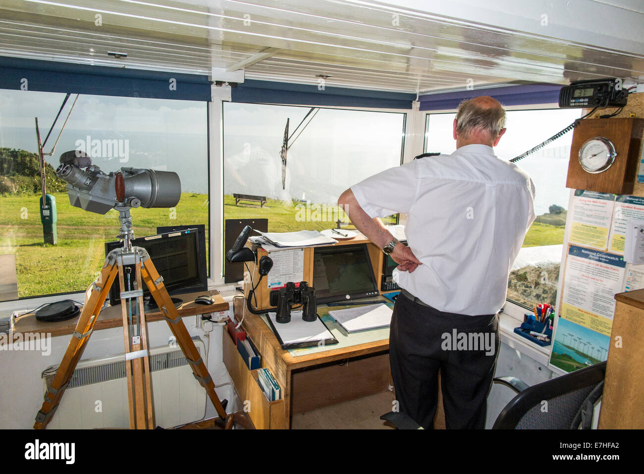 Polruan Coast Guard lookout station (keeps watch over the sea at the ...