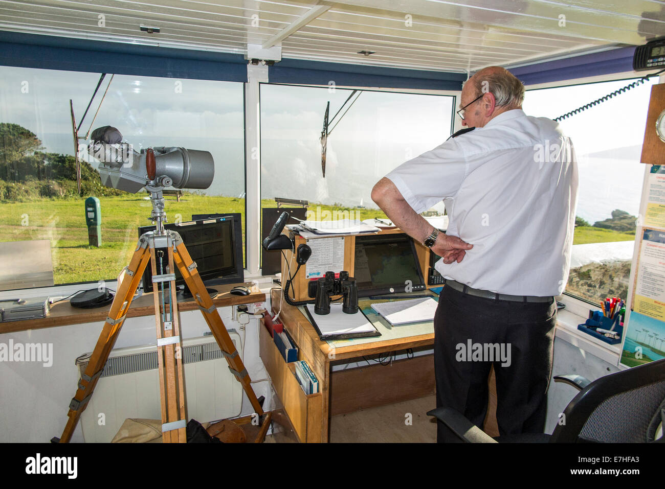 Polruan Coast Guard lookout station (keeps watch over the sea at the ...