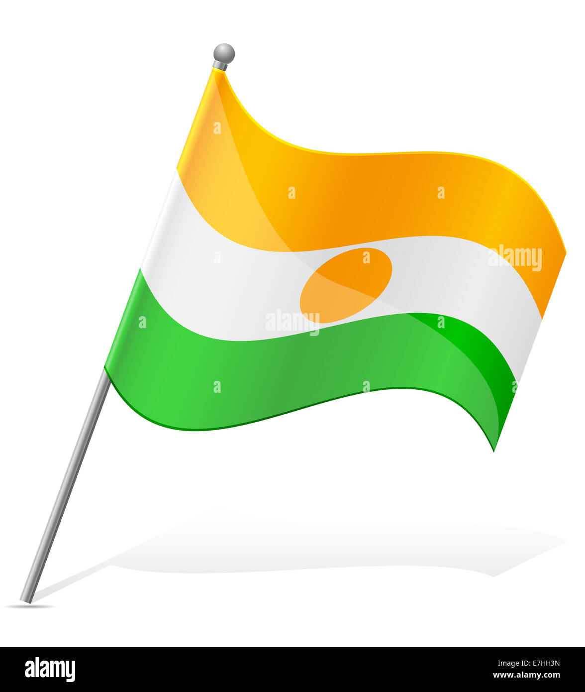 flag of Niger illustration isolated on white background Stock Photo - Alamy