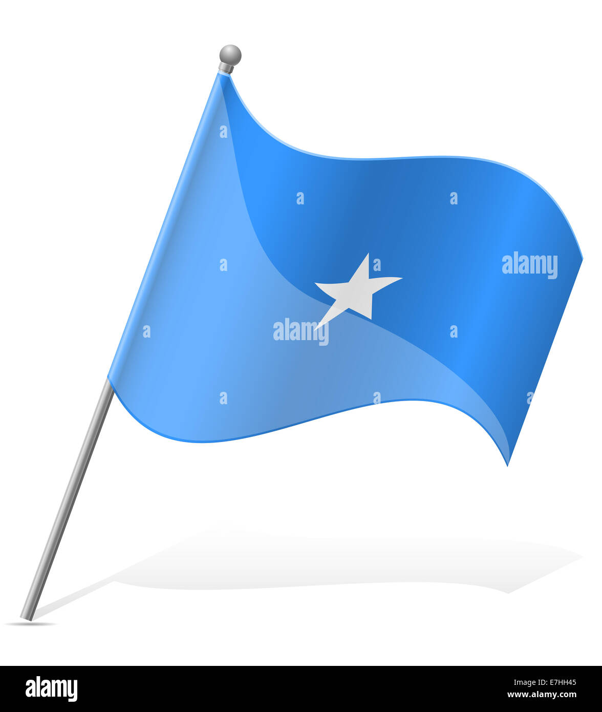 flag of Somali illustration isolated on white background Stock Photo ...