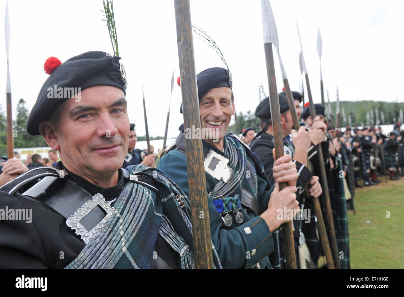 Scottish regiments gather at the Braemar HIghland games in the Scottish ...