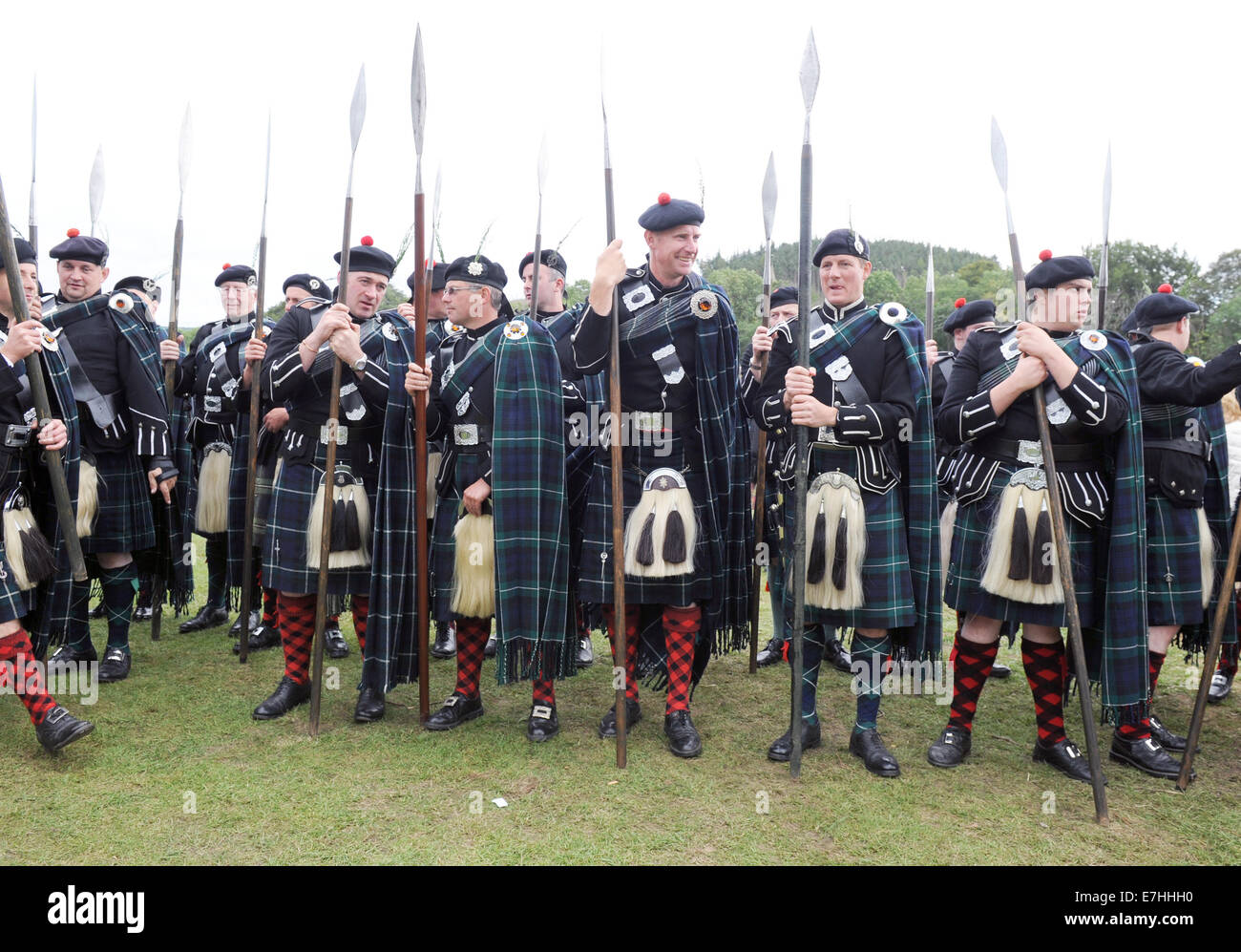 Scottish regiments gather at the Braemar HIghland games in the Scottish ...