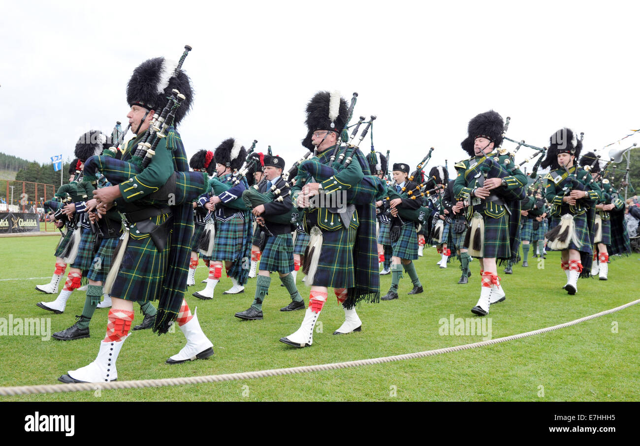 Scottish regiments gather at the Braemar HIghland games in the Scottish ...