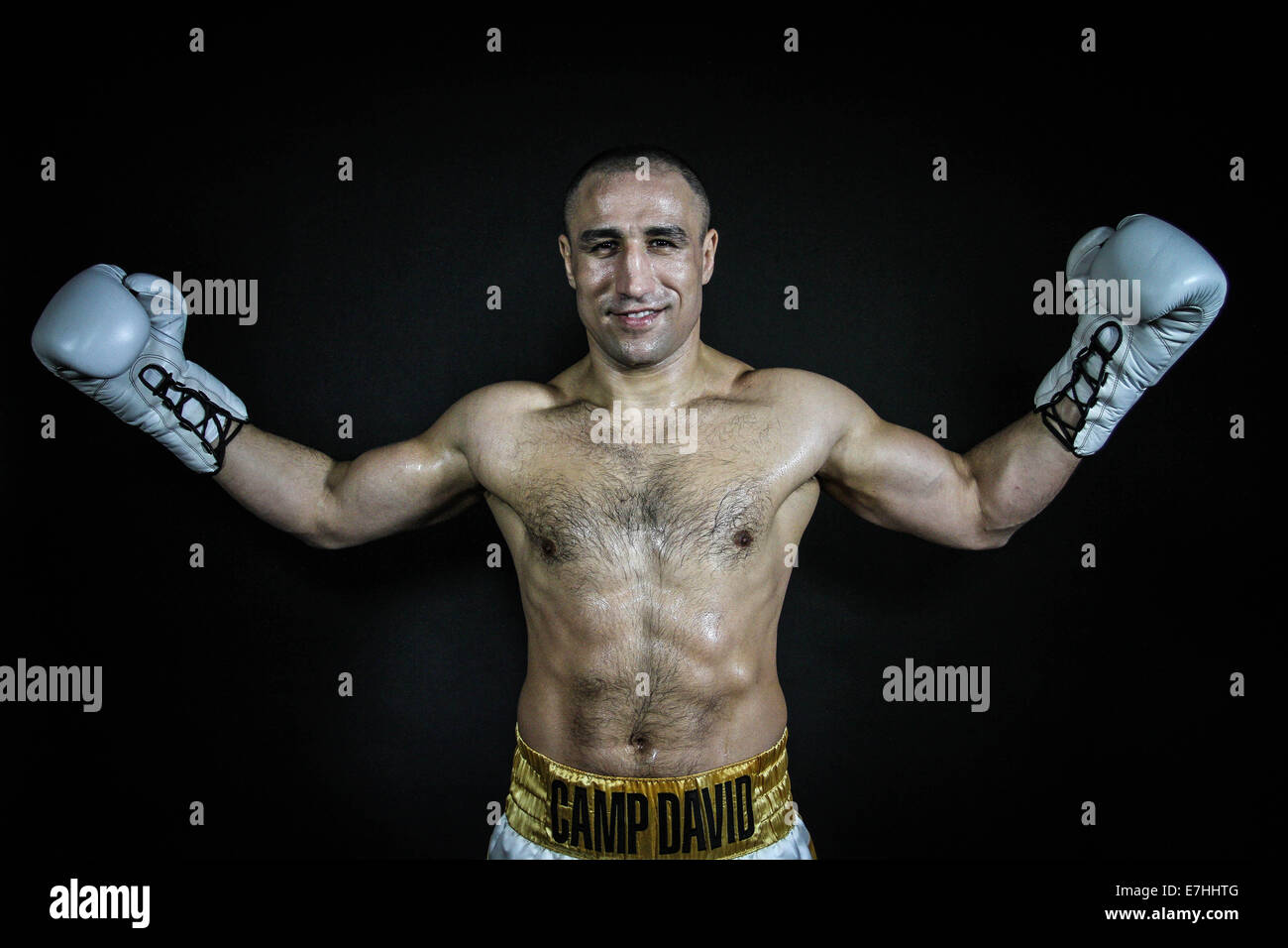 Super middleweight boxer Arthur Abraham poses during a photocall on 11 ...