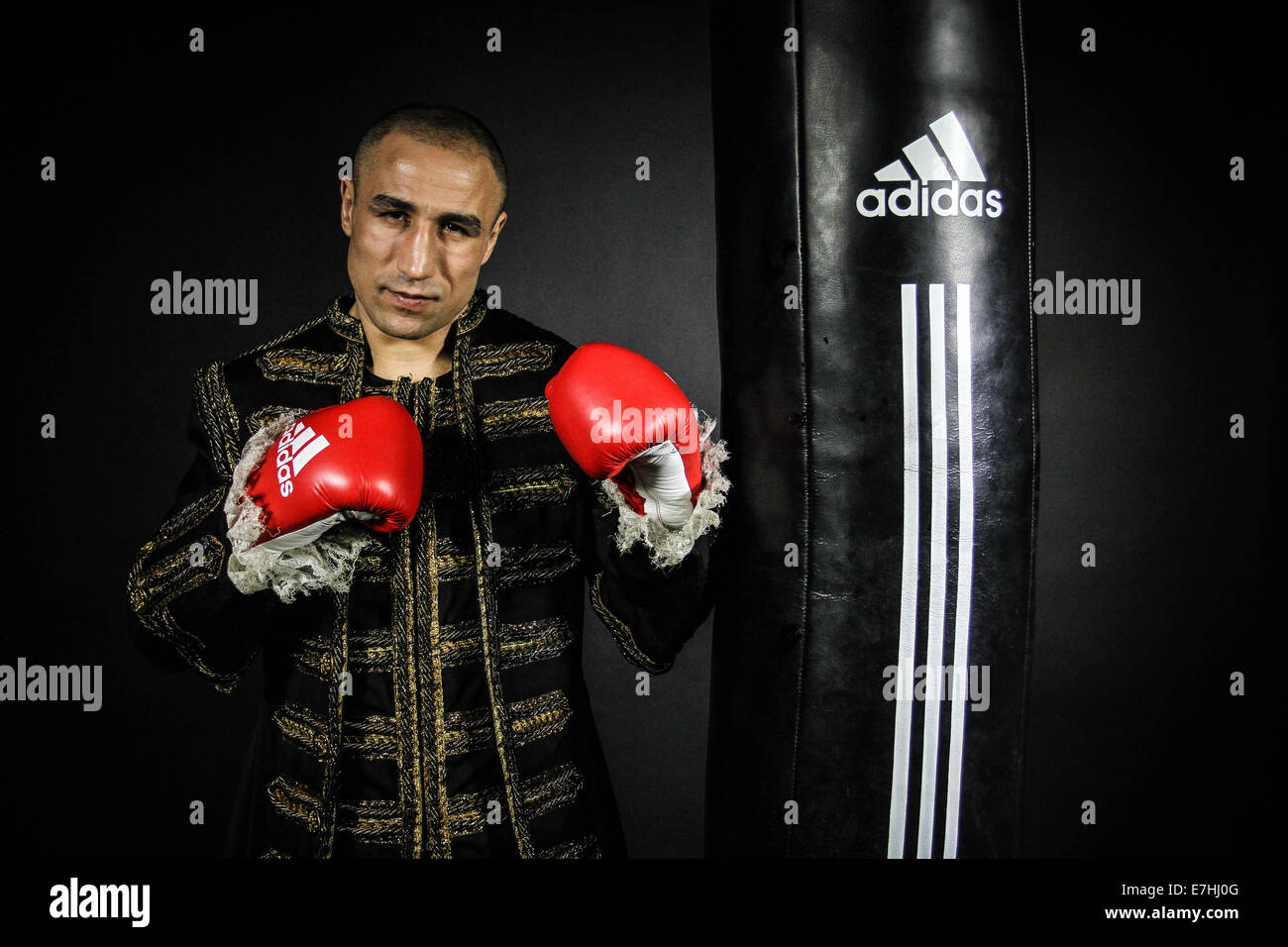 Super middleweight boxer Arthur Abraham poses during a photocall on 11 ...