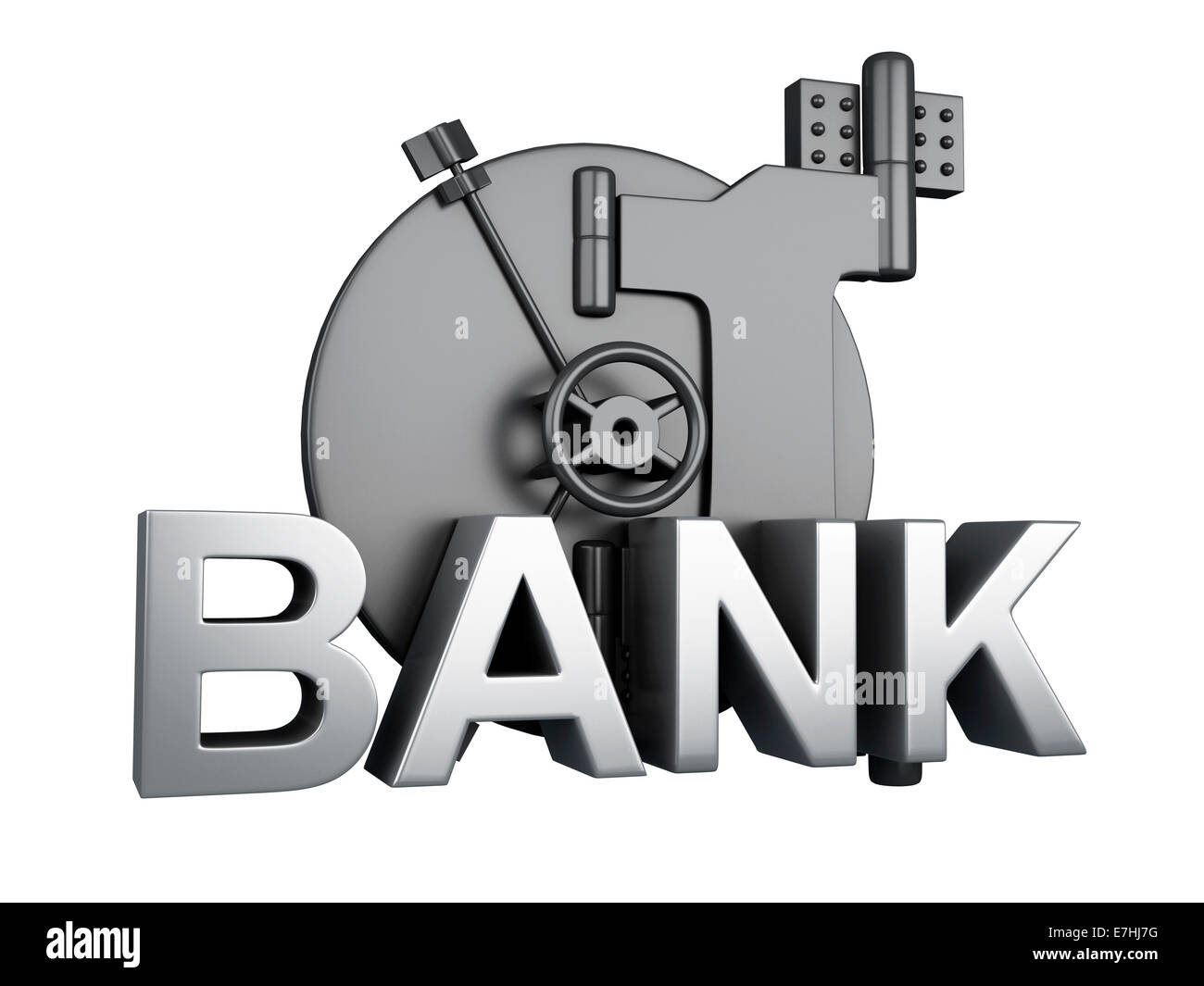 image of Bank vault closed. Bank Safe, security concept on white ...