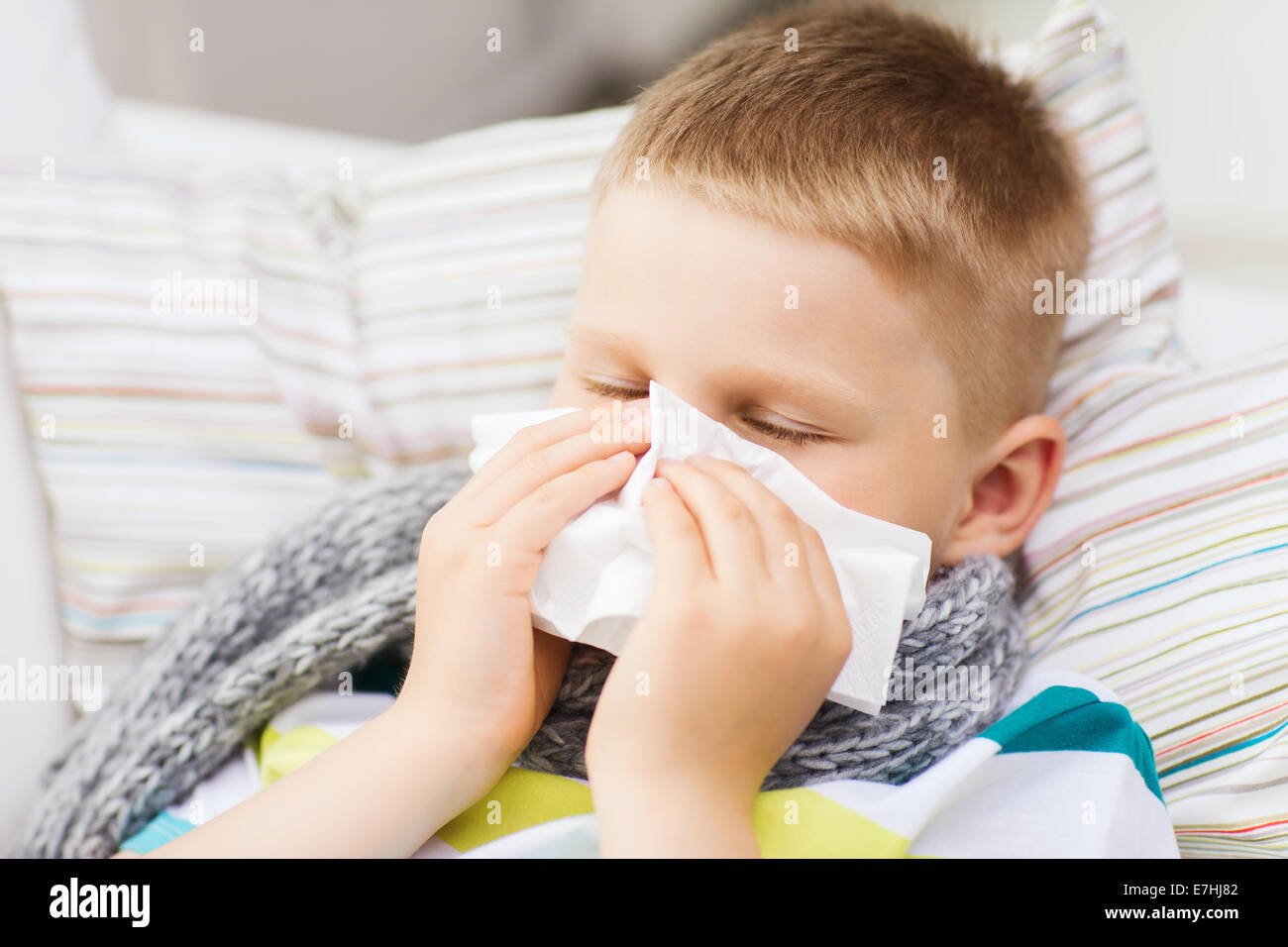 Pre teen boy unwell hi-res stock photography and images - Alamy