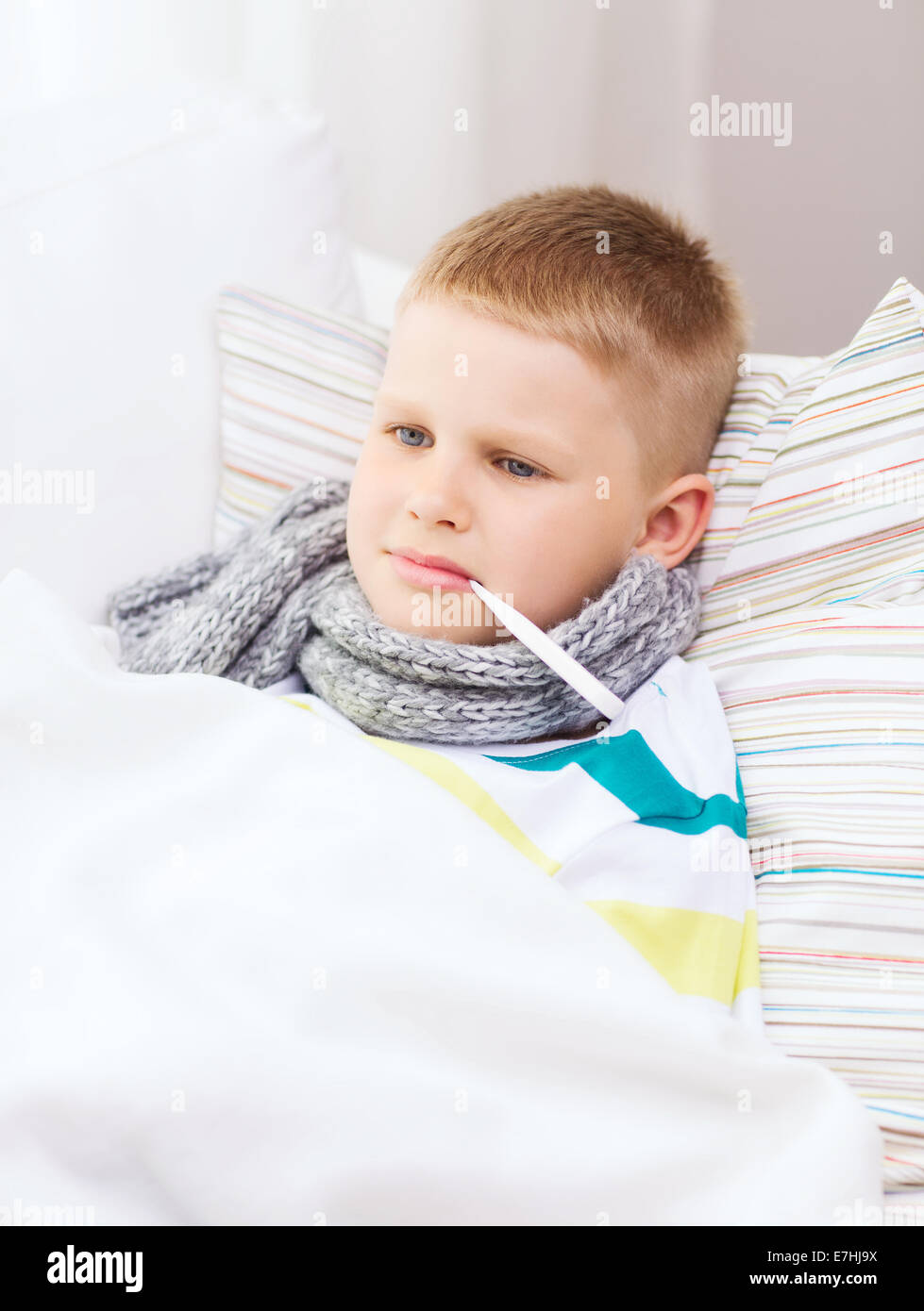 Pre teen boy fever hi-res stock photography and images - Alamy