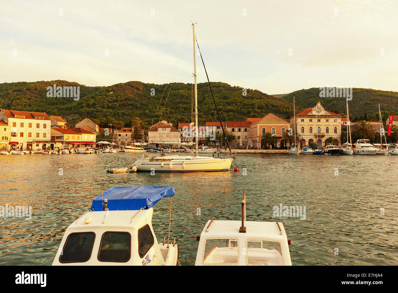 Sunset in Stari Grad, Hvar island, Croatia Stock Photo - Alamy
