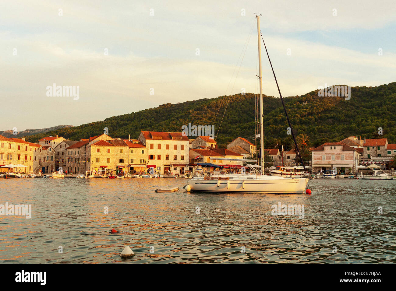 Sunset in Stari Grad, Hvar island, Croatia Stock Photo - Alamy