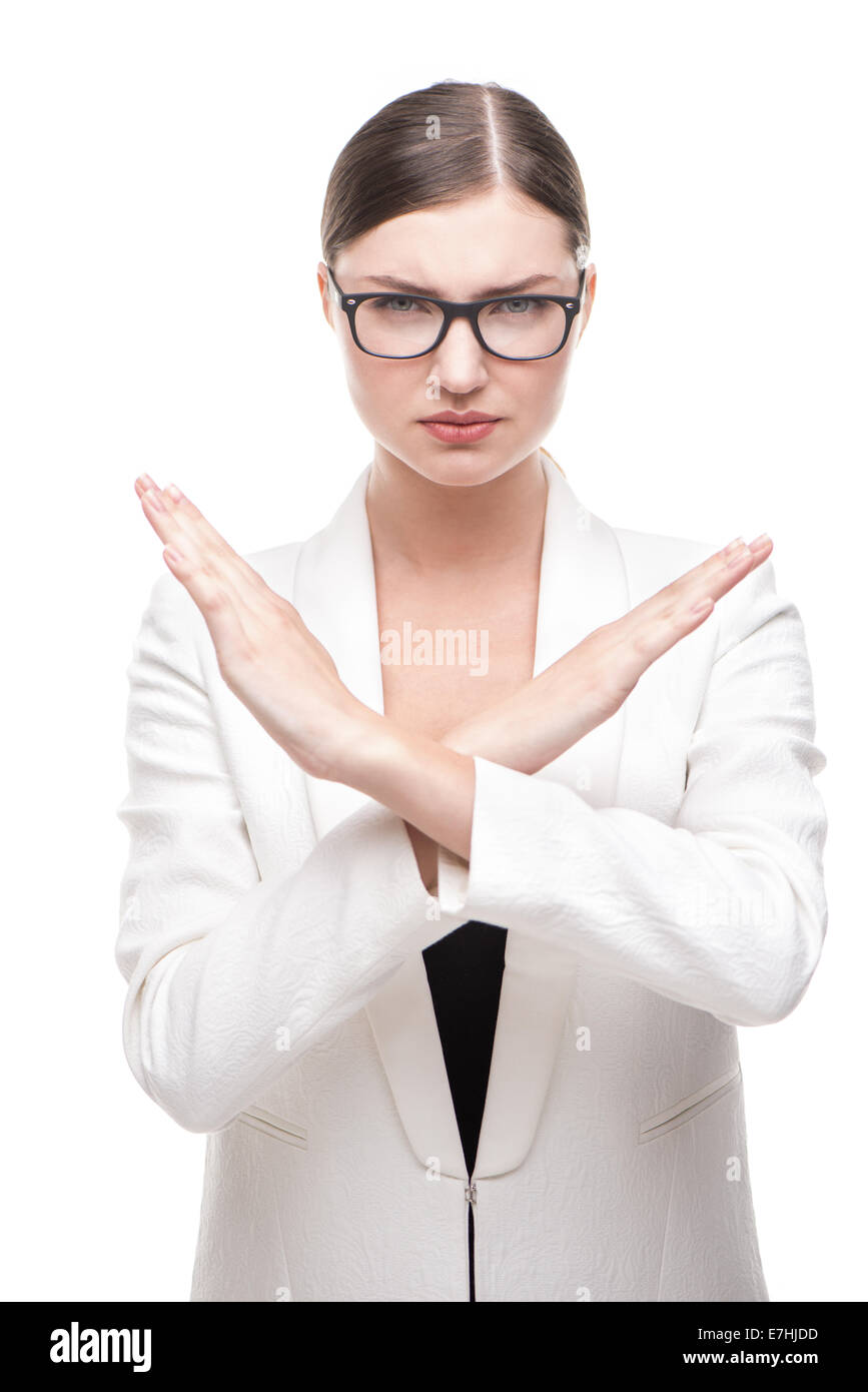 Woman grimacing showing face shoulders hi-res stock photography and ...