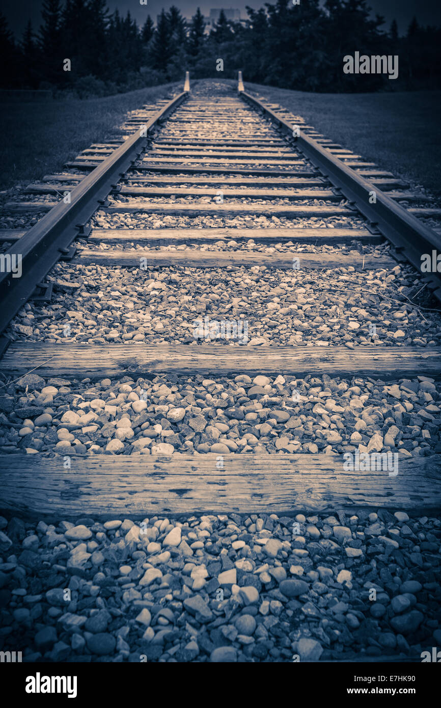 The end of the line for these train tracks Stock Photo - Alamy