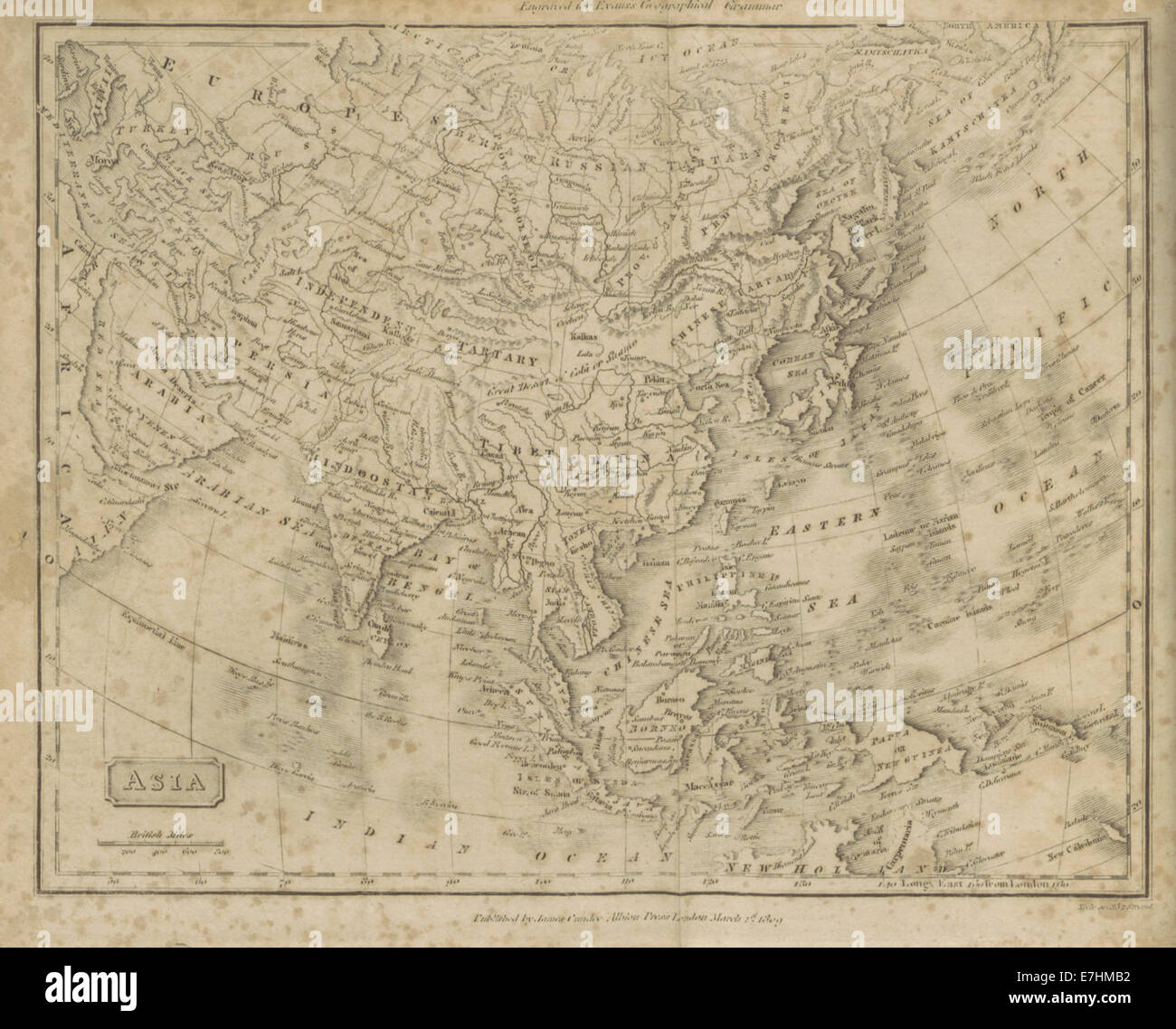 (1811) MAP OF ASIA Stock Photo - Alamy