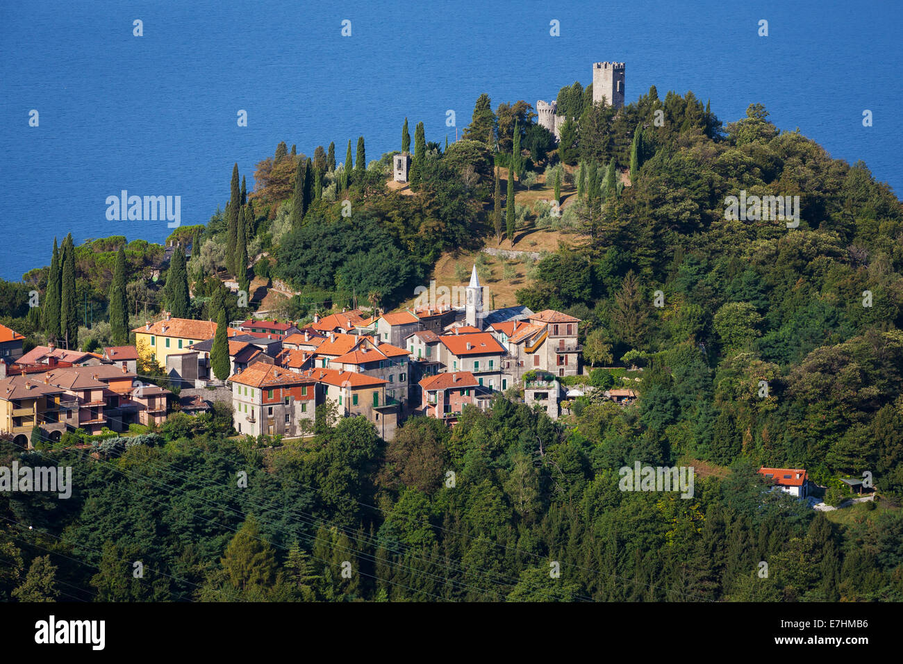 The Castle of Vezio, Perledo, Como Lake Stock Photo - Alamy