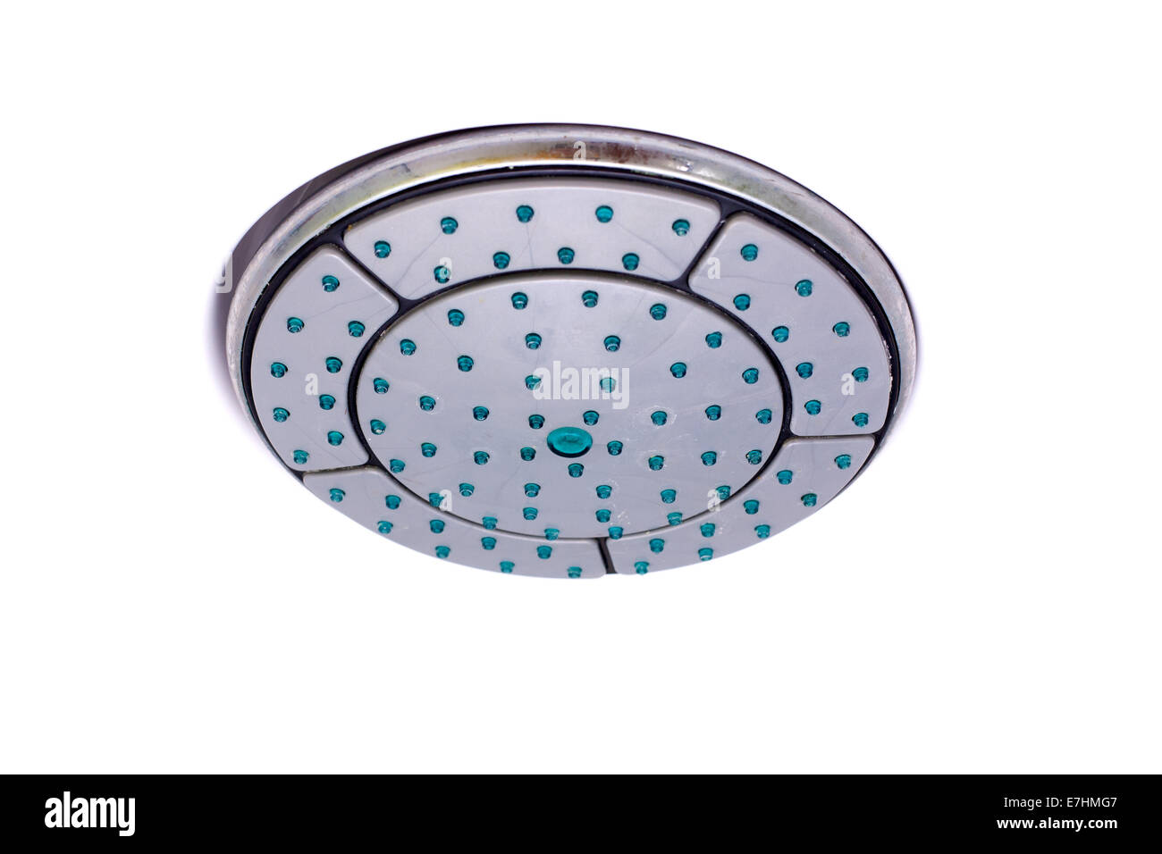 Shower head at bathroom over white background Stock Photo - Alamy