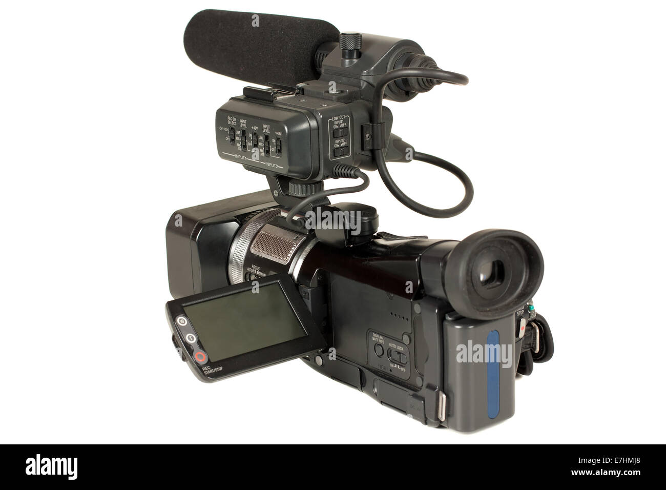 High definition video camera isolated over white background Stock Photo ...