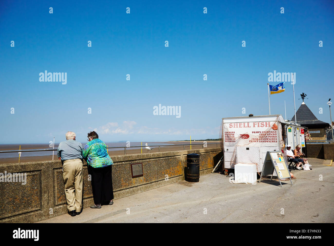 Shellfish stall, Burnham On Sea, Somerset, England, UK Stock Photo - Alamy