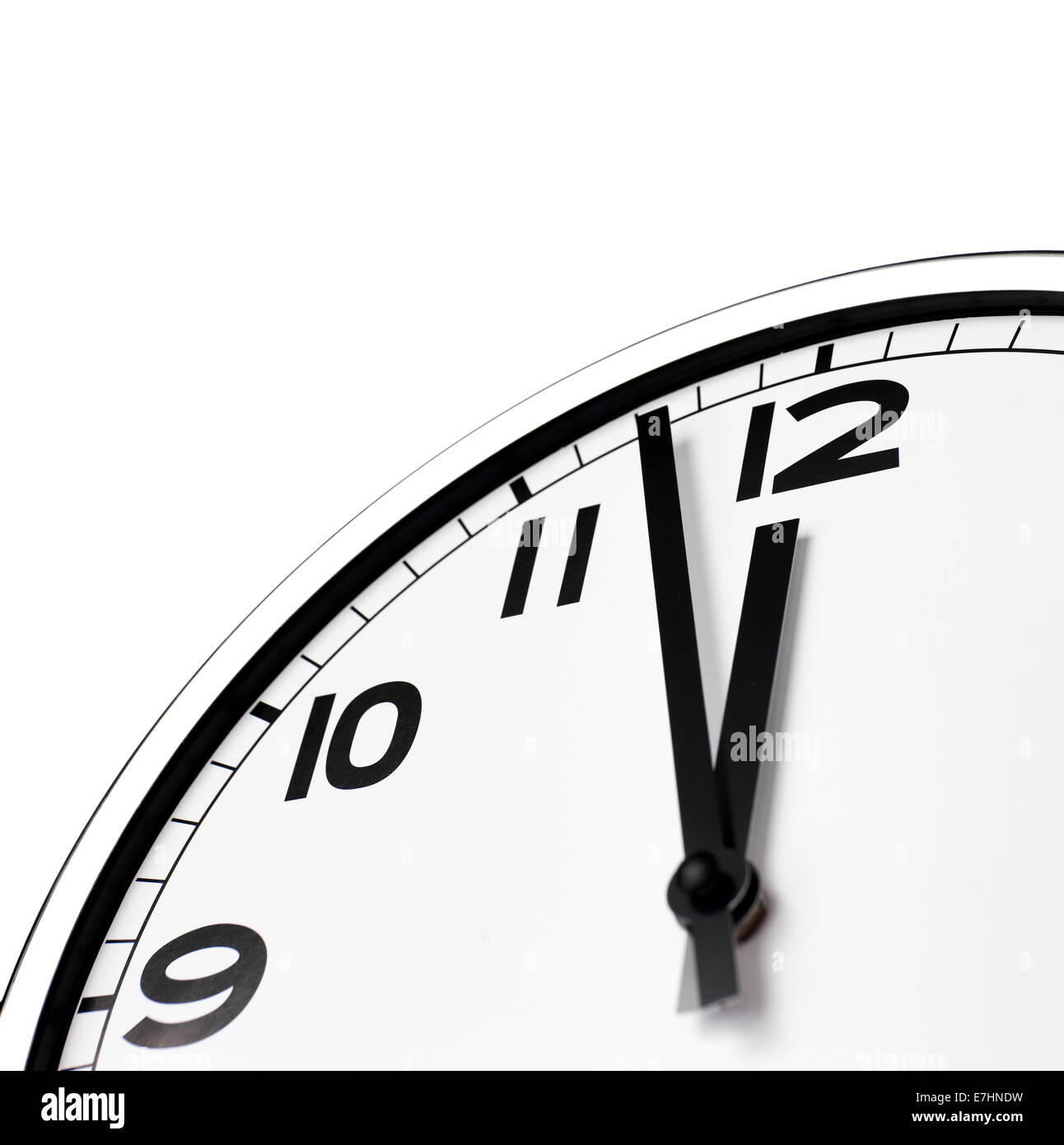 Close up clock face at 12 O'Clock Stock Photo - Alamy