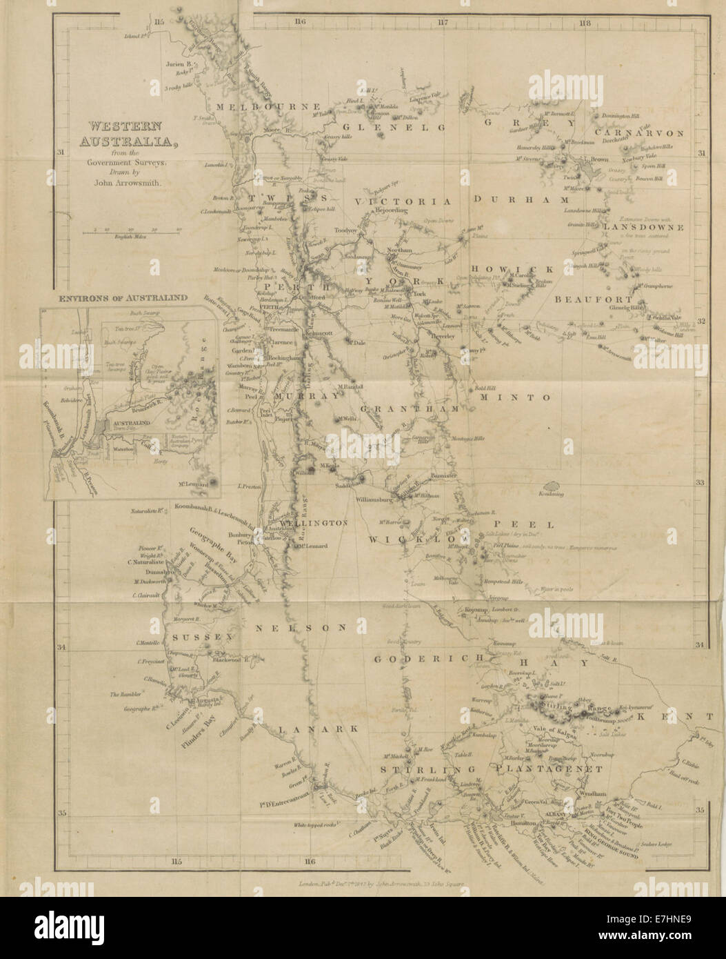 Map of australia historic hi-res stock photography and images - Alamy