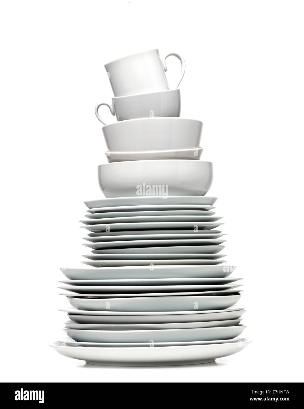 Plates in a stack Stock Photo - Alamy