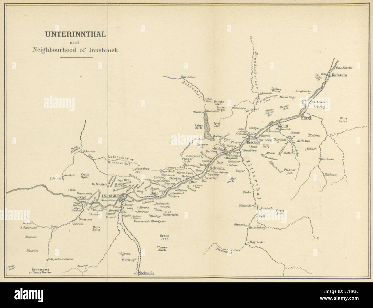 Old map of innsbruck hi-res stock photography and images - Alamy