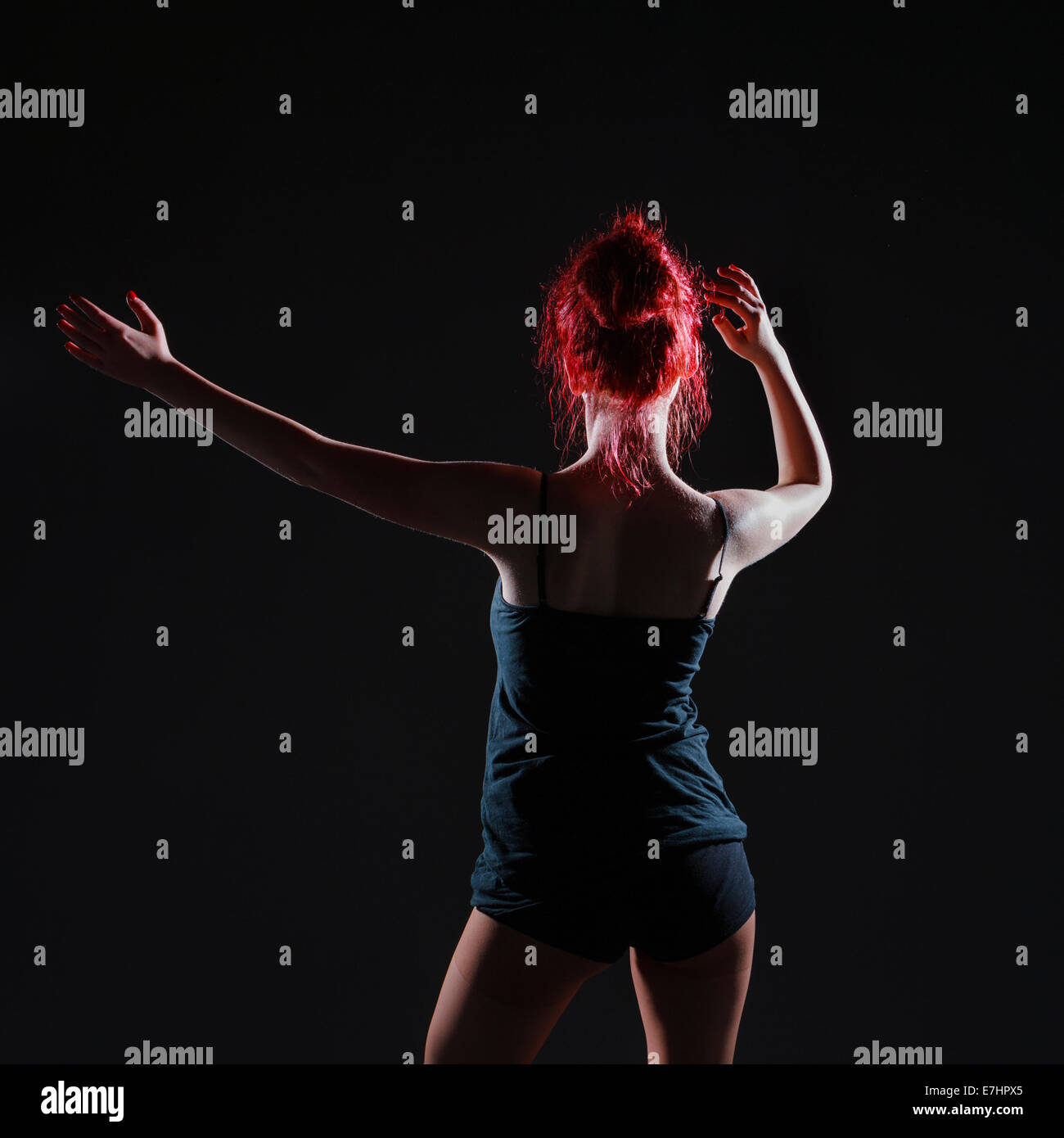 Dancer with Red Hair Stock Photo - Alamy