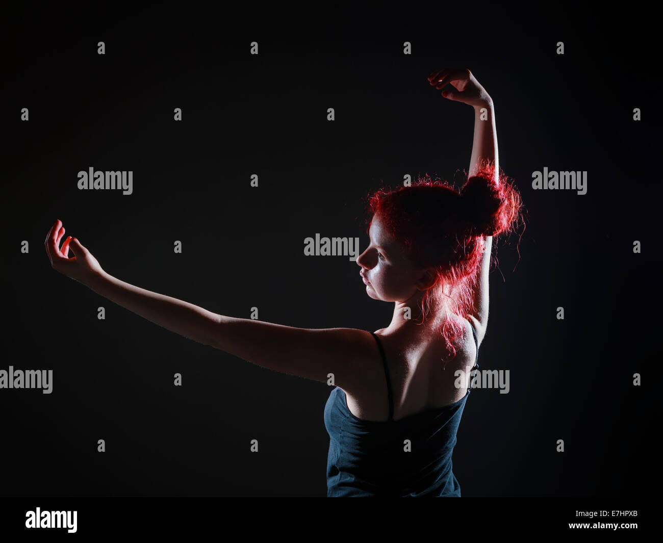 Dancer with Red Hair Stock Photo - Alamy