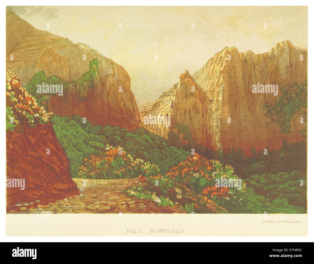 Old map of honolulu hi-res stock photography and images - Alamy