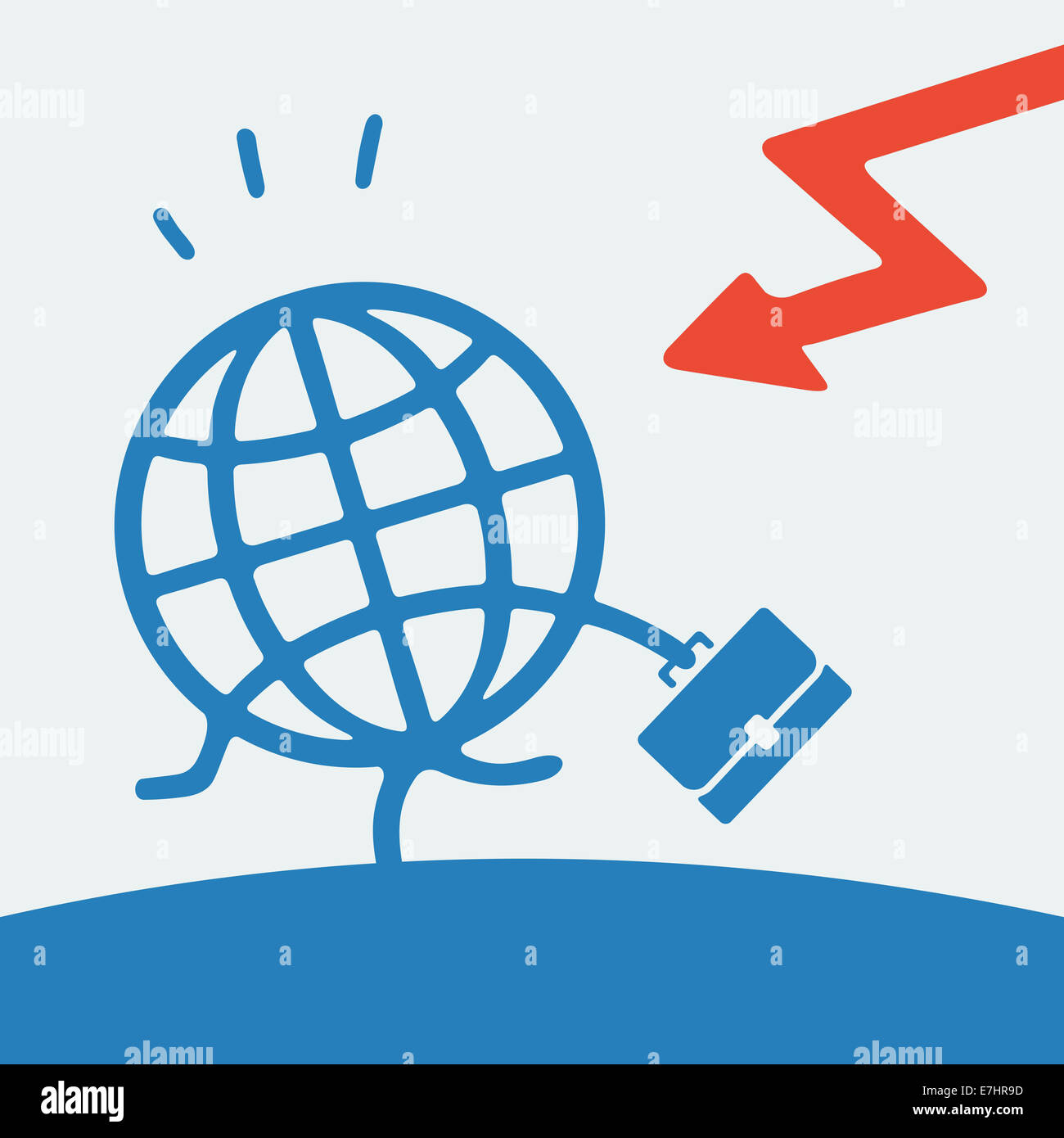 Symbol of the global financial crisis Stock Photo - Alamy