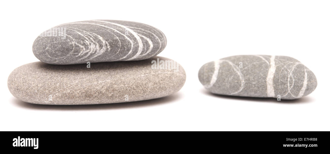 sea stones isolated on white background Stock Photo - Alamy