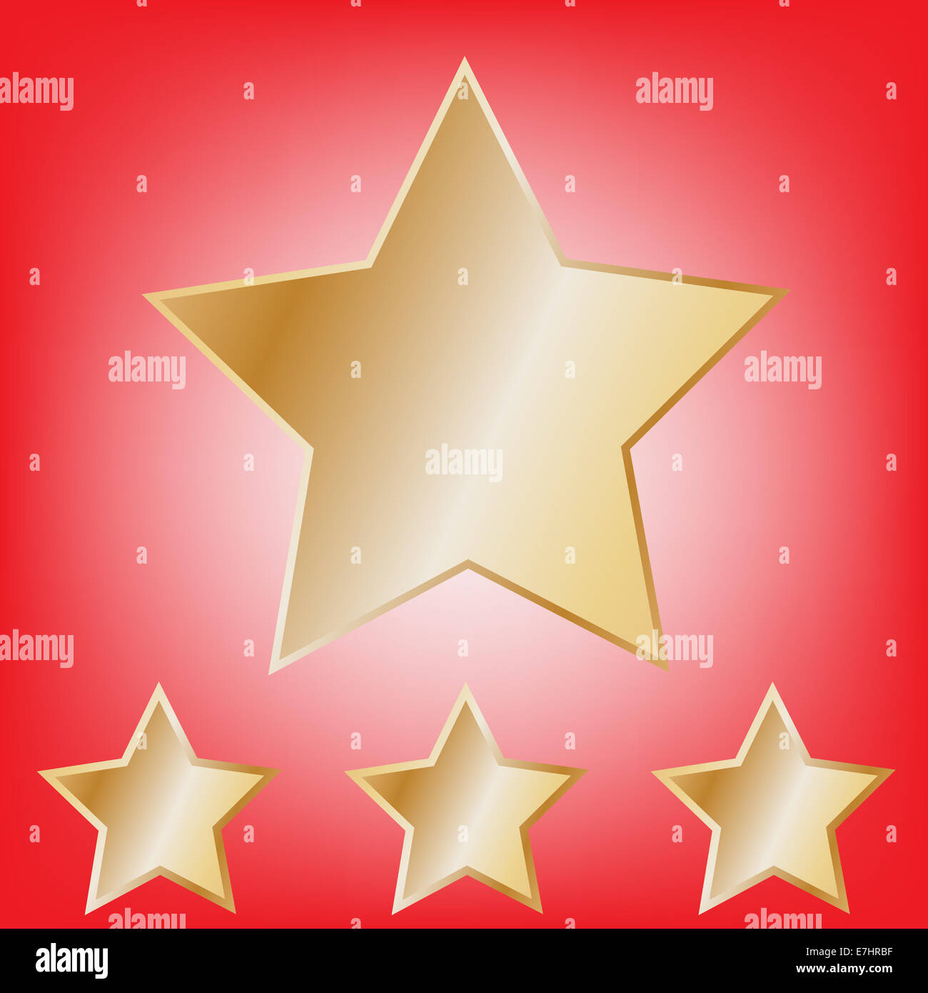 abstract gold star on a red background Stock Photo - Alamy